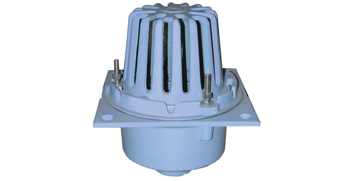 Jones Stephens R19103 3" Code Blue No-Caulk Roof Drain with Square Pan ...