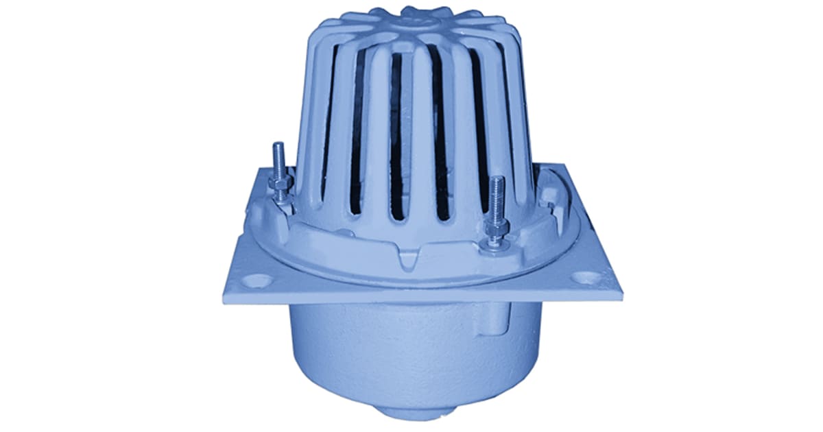 Jones Stephens R19203 3 NH ROOF Drain With 8-1/2 Square Pan | Ferguson Home