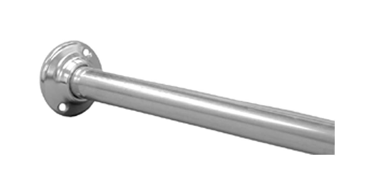 Jones Stephens S02071 5 FT Aluminum Shower CURTAIN ROD With Flange ...