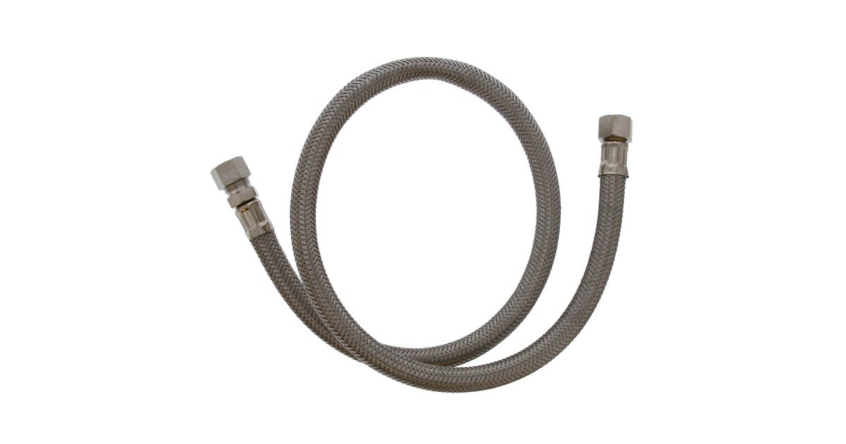 Jones Stephens S04249 3/8" Flare x 3/8" x 30” Braided Stainless Steel ...