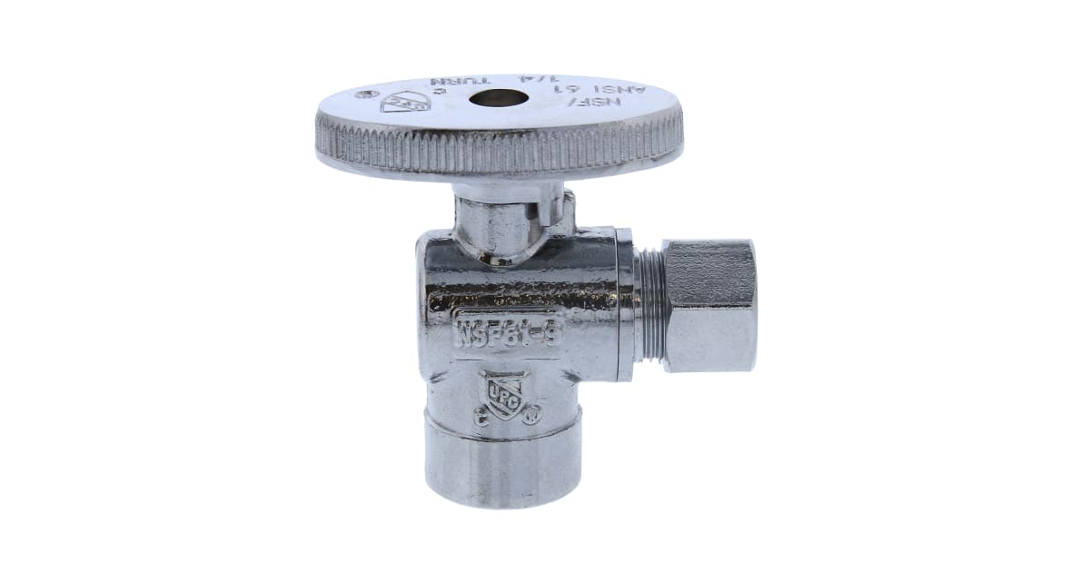 Jones Stephens S10331 1/2SWT X3/8OD CHR ANGLE 1/4TURN SPLY STP - LEAD ...