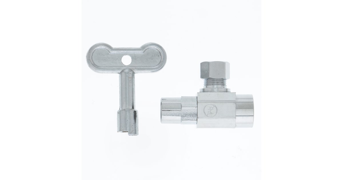 Jones Stephens S10409 1/2 SWT X 3/8 OD QTR TURN CHR ANG SPLY STP LOOSE ...