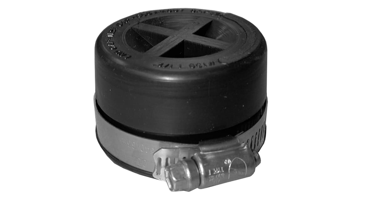 Jones Stephens T32004 4" Flexible PVC Test Cap | Build.com