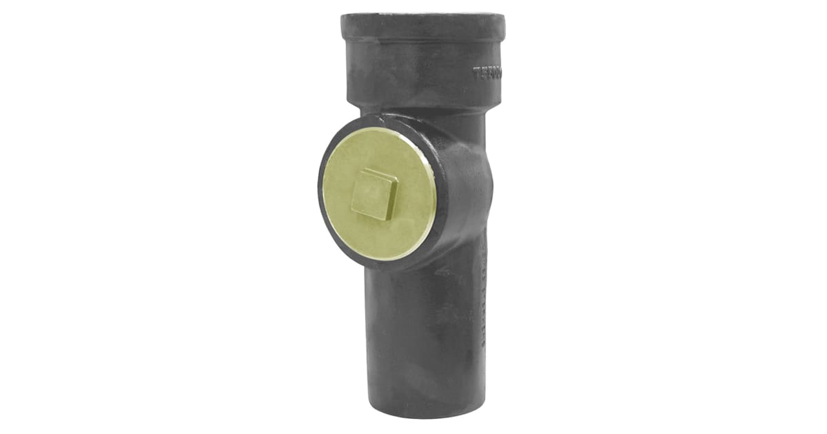 Jones Stephens T55013 3" x 3" Service Weight Test Tee with Plug - 12-1/ ...