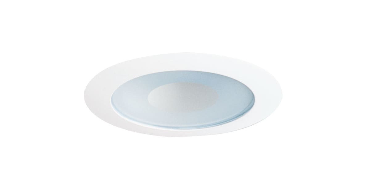 Juno Lighting 12 WWH 4" Trim 4" Shower Trim with Frosted Glass Lens ...