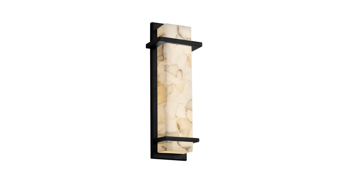 Justice Design Group ALR-7612W-MBLK Alabaster Rocks! 14" Tall LED ...