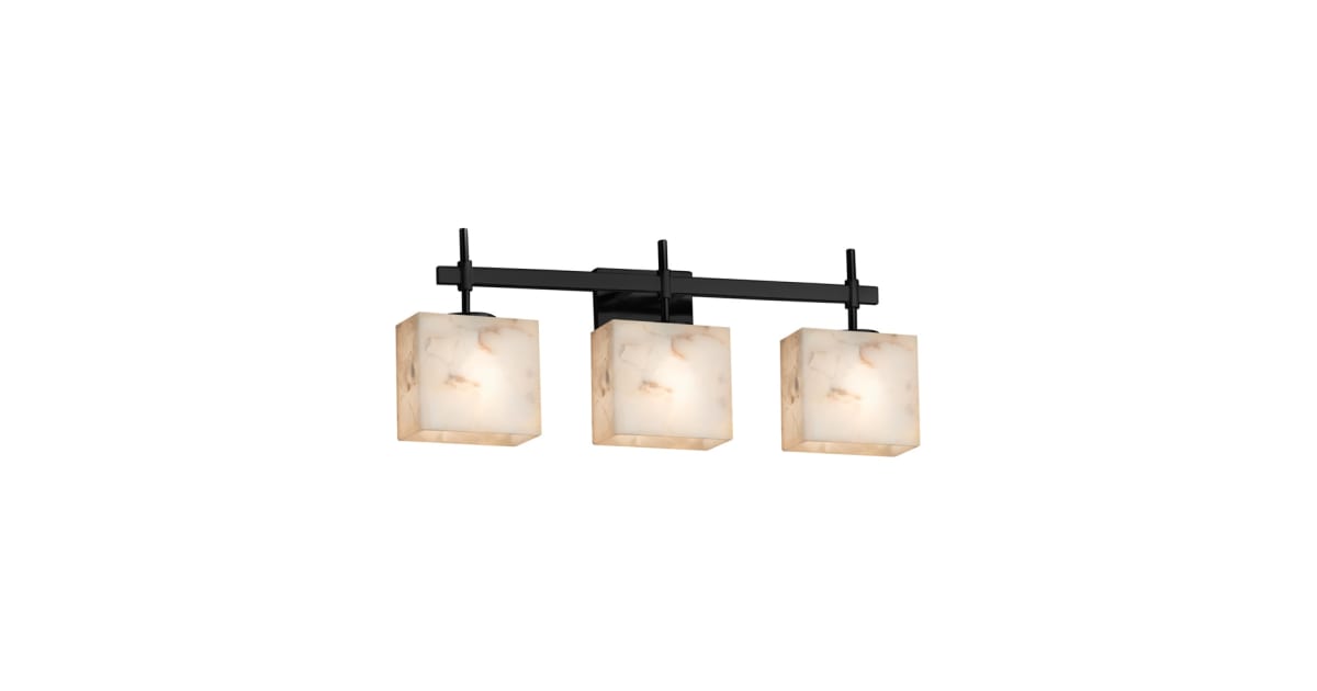 Justice Design Group ALR-8413-55-MBLK-LED3-2100 Alabaster Rocks! 3 ...