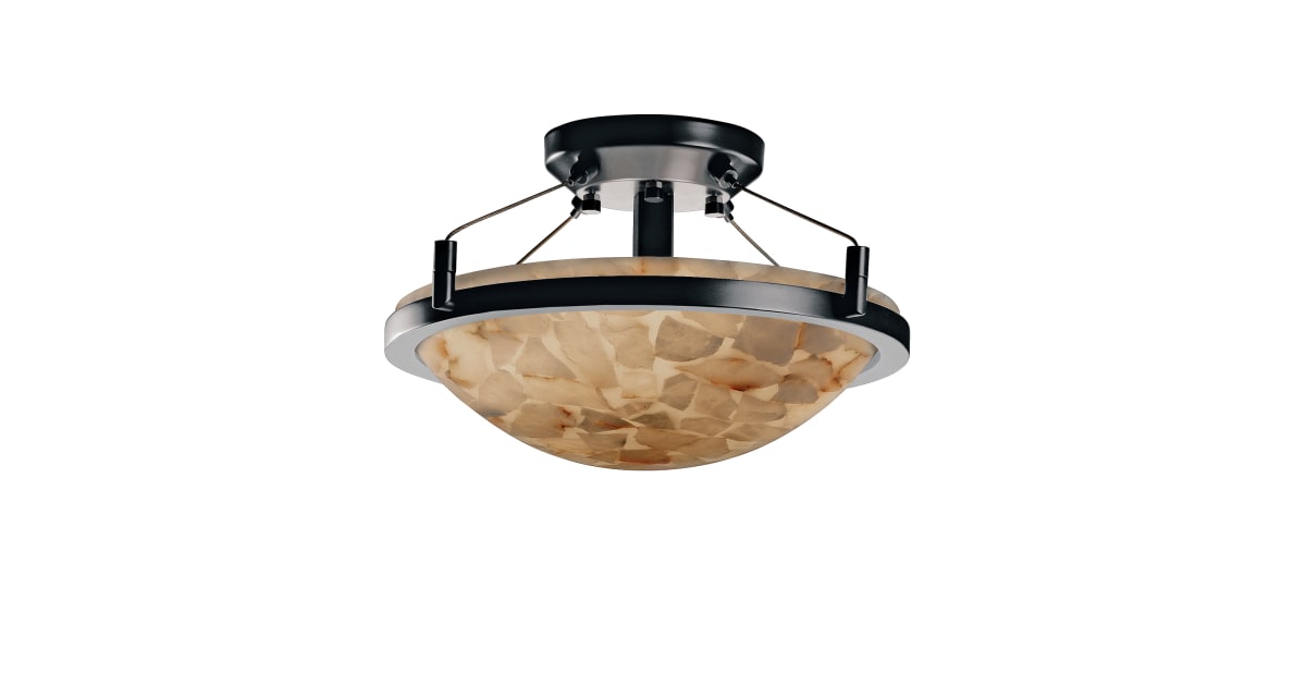 Justice Design Group ALR-9680-35-NCKL-LED2-2000 Alabaster Rocks 13.75 ...