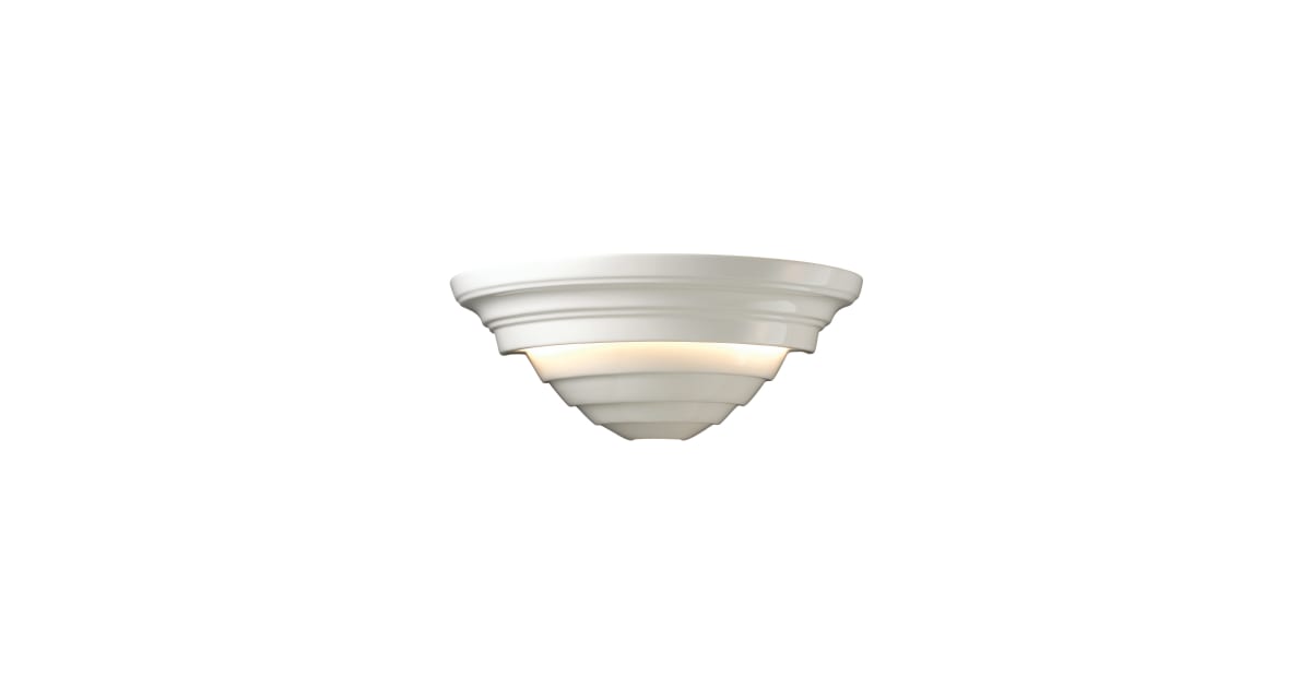 Justice Design Group CER-1555-WHT Ambiance 16" Wall Sconce | Build.com