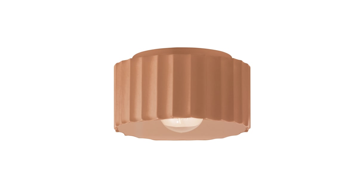 Justice Design Group CER-6185-ADOB Radiance 10" Wide Flush Mount Drum ...