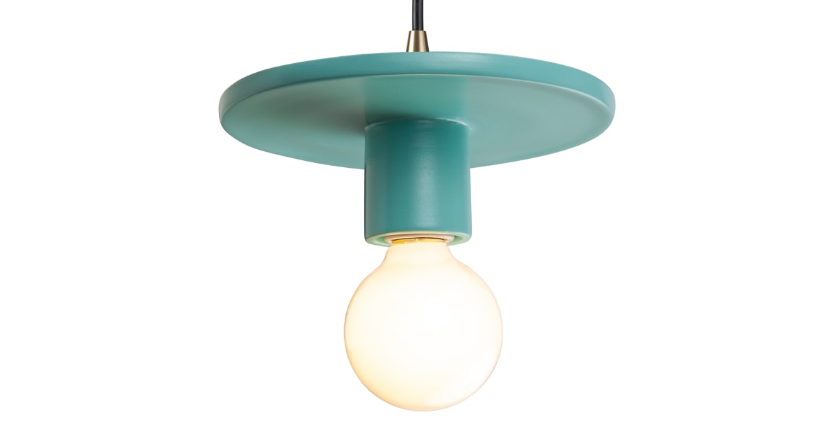 Justice Design Group CER-6320-RFPL-ABRS-BKCD Radiance 8" Wide Pendant ...
