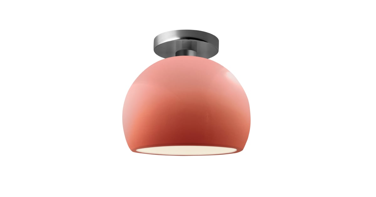 Justice Design Group CER-6350-BSH-NCKL-LED1-700 Radiance 7" Wide LED ...