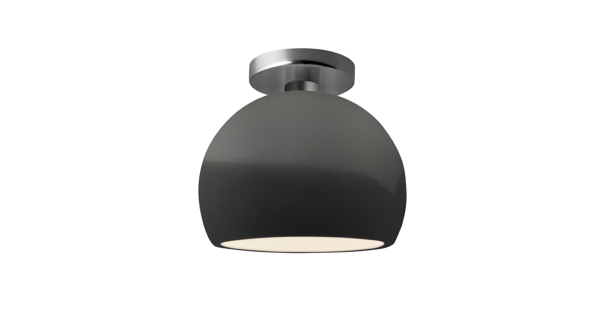 Justice Design Group CER-6350-GRY-NCKL-LED1-700 Radiance 7" Wide LED ...