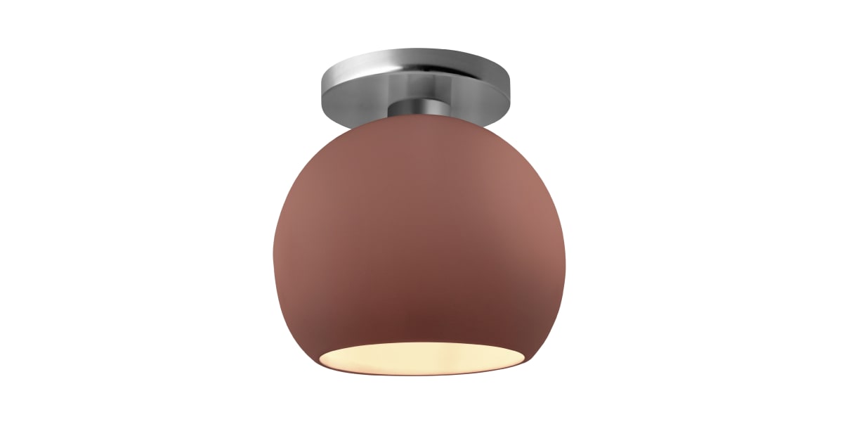 Justice Design Group CER-6353-CLAY-NCKL-LED1-700 Radiance 10" Wide LED ...