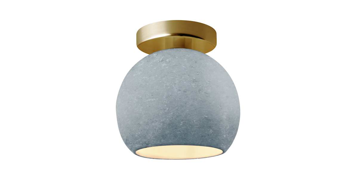 Justice Design Group CER-6353-CONC-BRSS Radiance 10" Wide Semi-flush ...