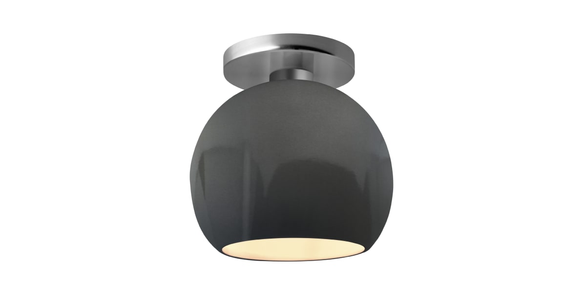 Justice Design Group CER-6353-GRY-NCKL-LED1-700 Radiance 10" Wide LED ...