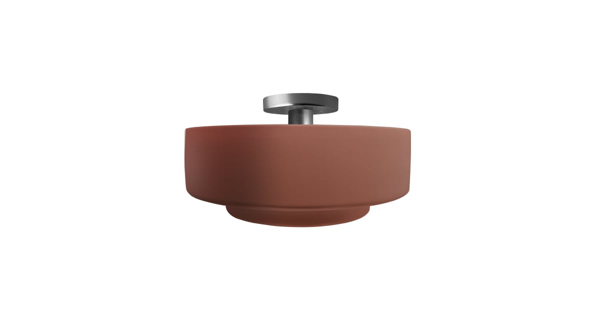 Justice Design Group CER-6363-CLAY-NCKL Radiance 15" Wide Semi-Flush ...
