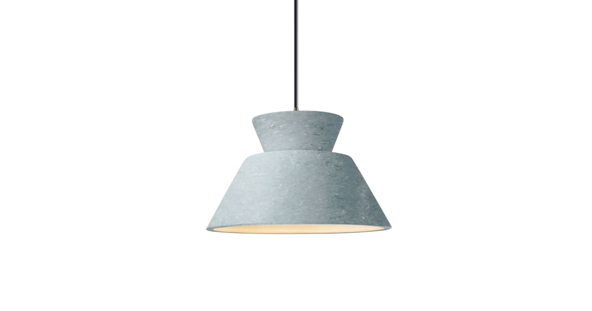 Justice Design Group CER-6420-CONC-NCKL-BKCD Radiance 11" Wide Pendant ...