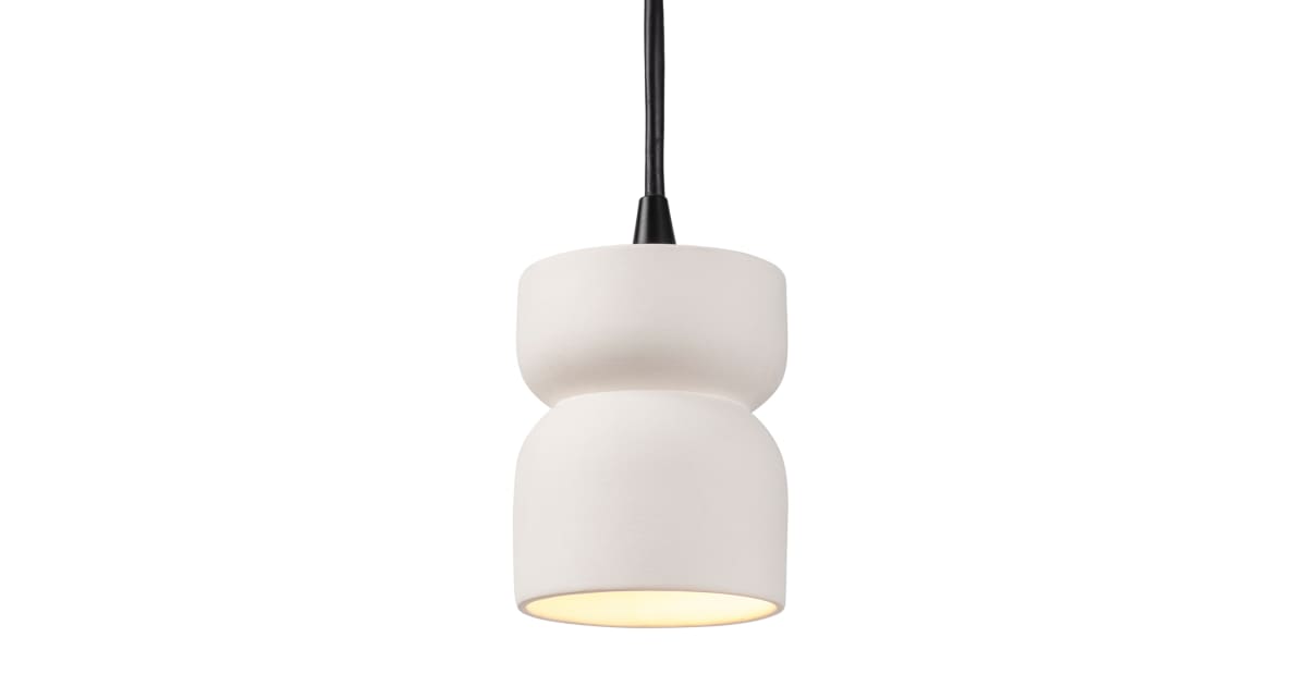 Justice Design Group CER-6500-BIS-MBLK-BKCD Radiance 4" Wide Pendant ...