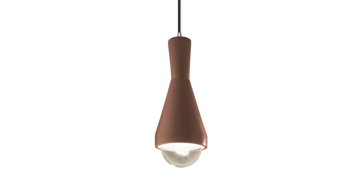 Justice Design Group CER-6520-CLAY-NCKL-BKCD Radiance 5" Wide Mini ...