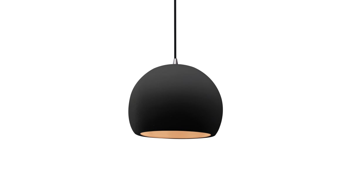 Justice Design Group CER-6530-CBGD-NCKL-BKCD Radiance 7" Wide Mini ...