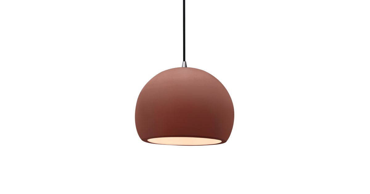 Justice Design Group CER-6530-CLAY-NCKL-BKCD Radiance 7" Wide Mini ...