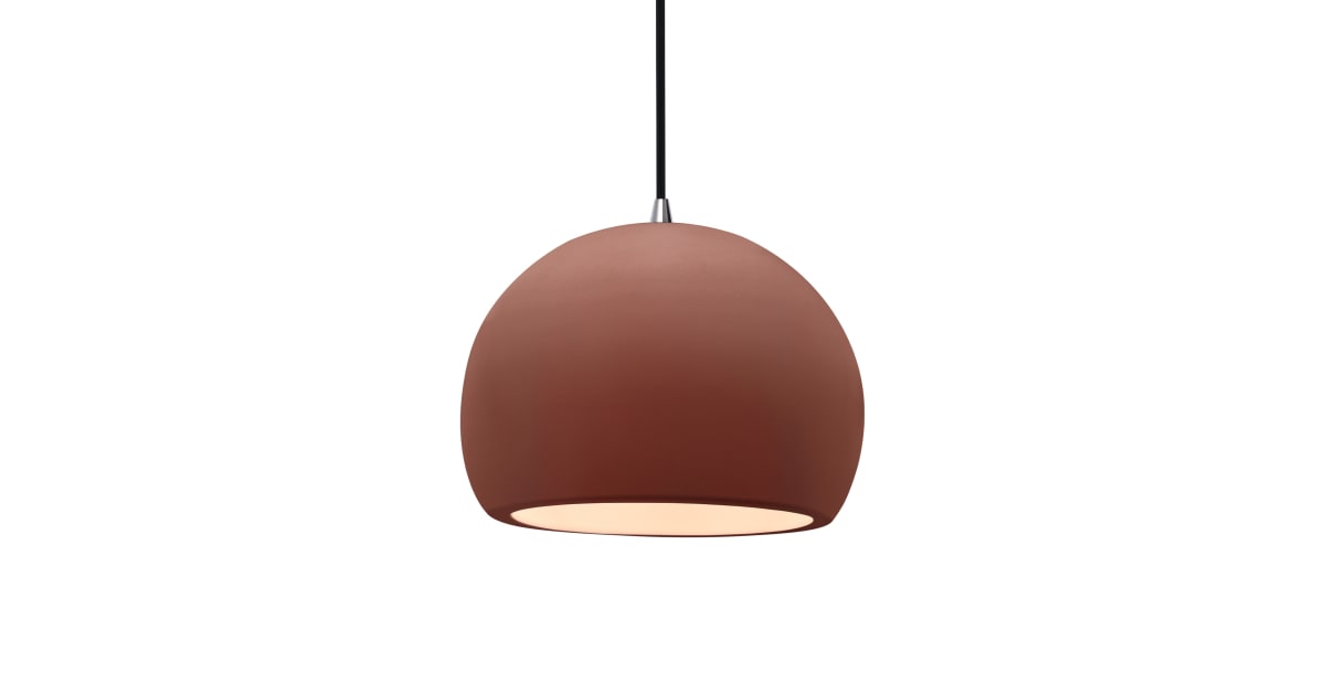 Justice Design Group CER-6533-CLAY-NCKL-BKCD Radiance 10" Wide Pendant ...