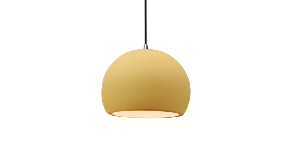 Justice Design Group CER-6533-MYLW-NCKL-BKCD Radiance 10" Wide Pendant ...