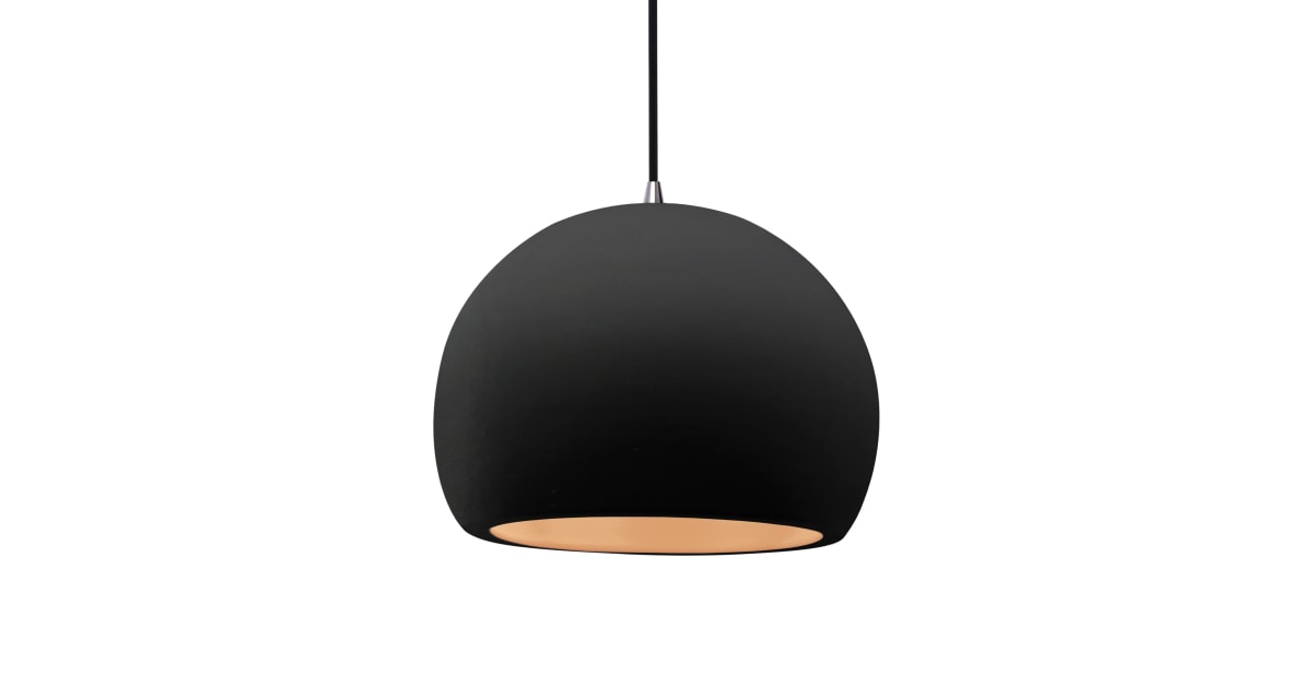 Justice Design Group CER-6535-CBGD-NCKL-BKCD Radiance 12" Wide Pendant ...