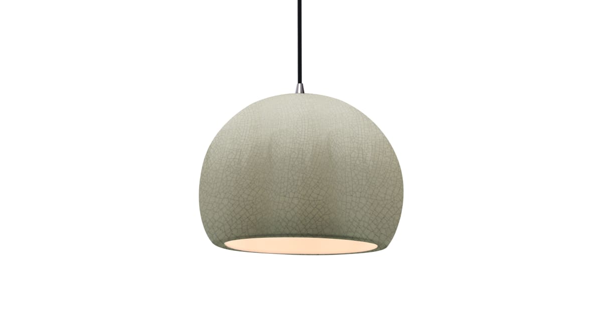 Justice Design Group CER-6535-CKC-NCKL-BKCD Radiance 12" Wide Pendant ...