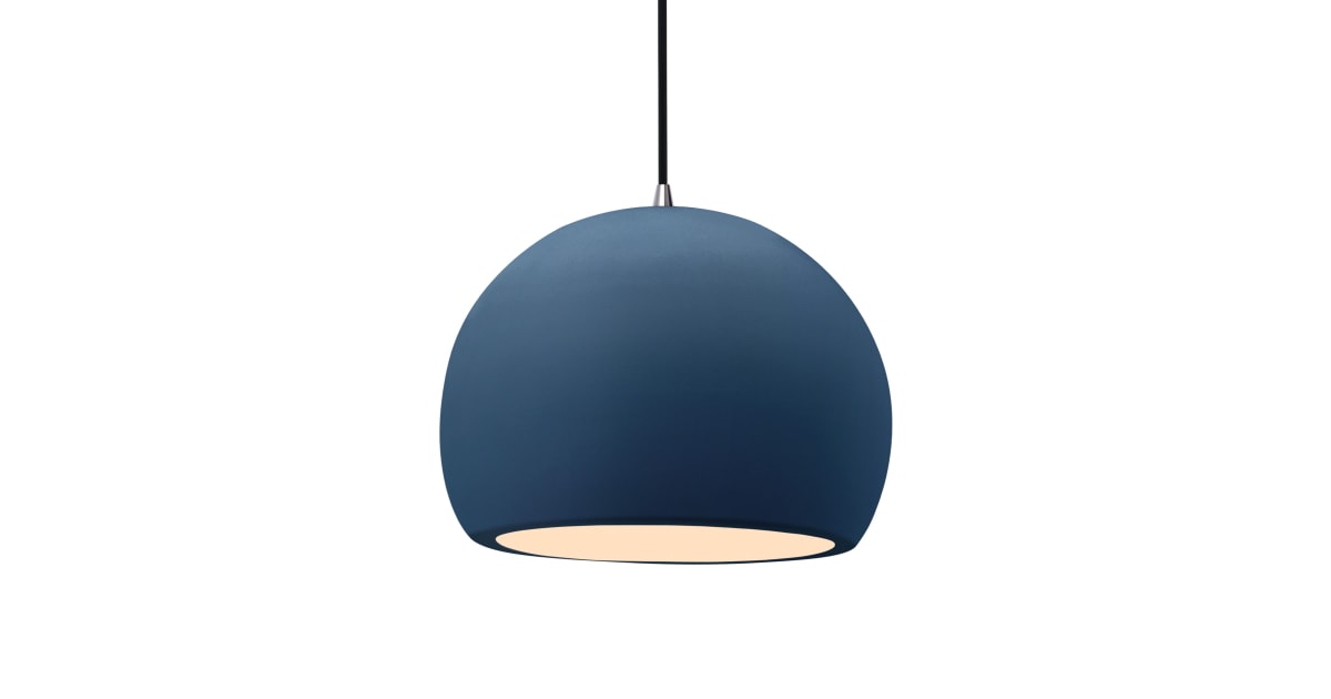 Justice Design Group CER-6535-MDMT-NCKL-BKCD Radiance 12" Wide Pendant ...