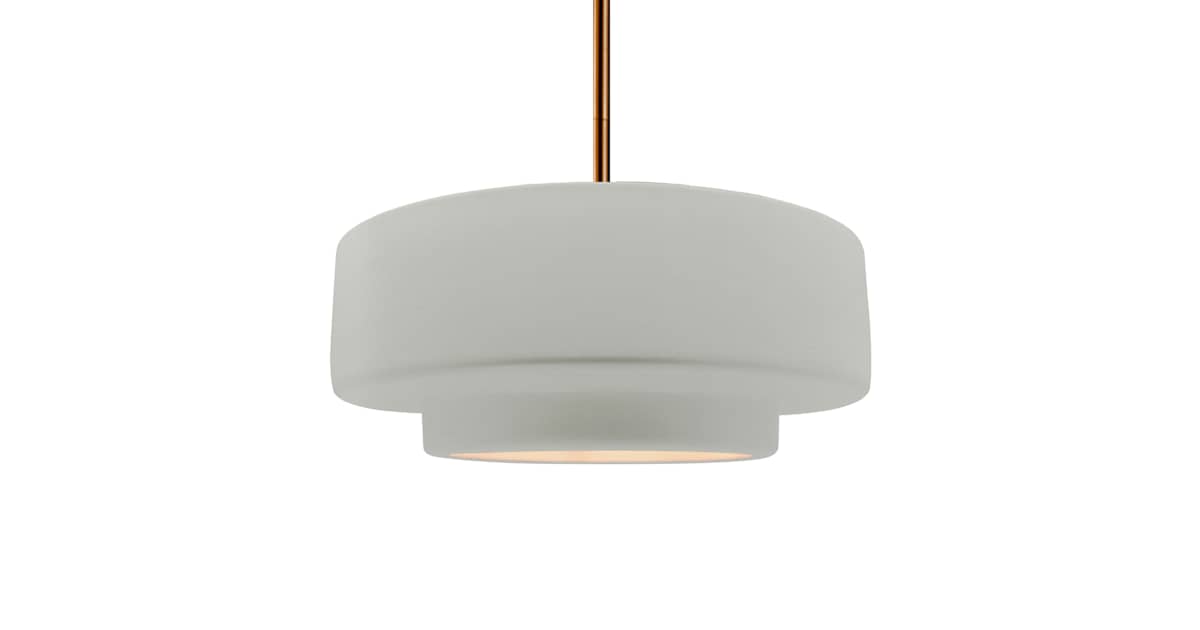 Justice Design Group CER-6545-MAT-BRSS-RIGID-LED1-700 Radiance 17" Wide ...