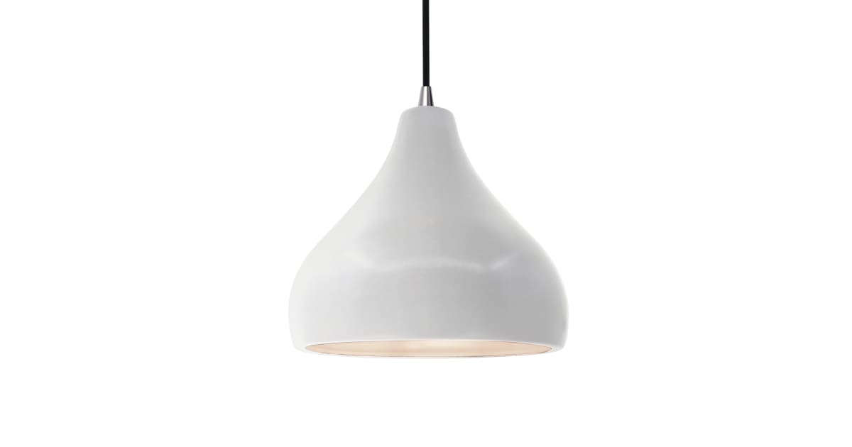 Justice Design Group CER-6563-BIS-NCKL-BKCD Radiance 12" Wide Pendant ...