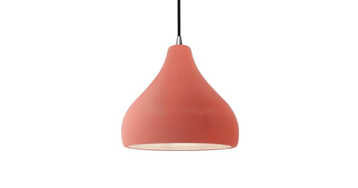 Justice Design Group CER-6563-BSH-NCKL-BKCD Radiance 12" Wide Pendant ...