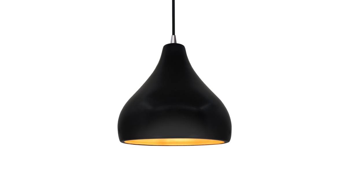 Justice Design Group CER-6563-CBGD-NCKL-BKCD Radiance 12" Wide Pendant ...