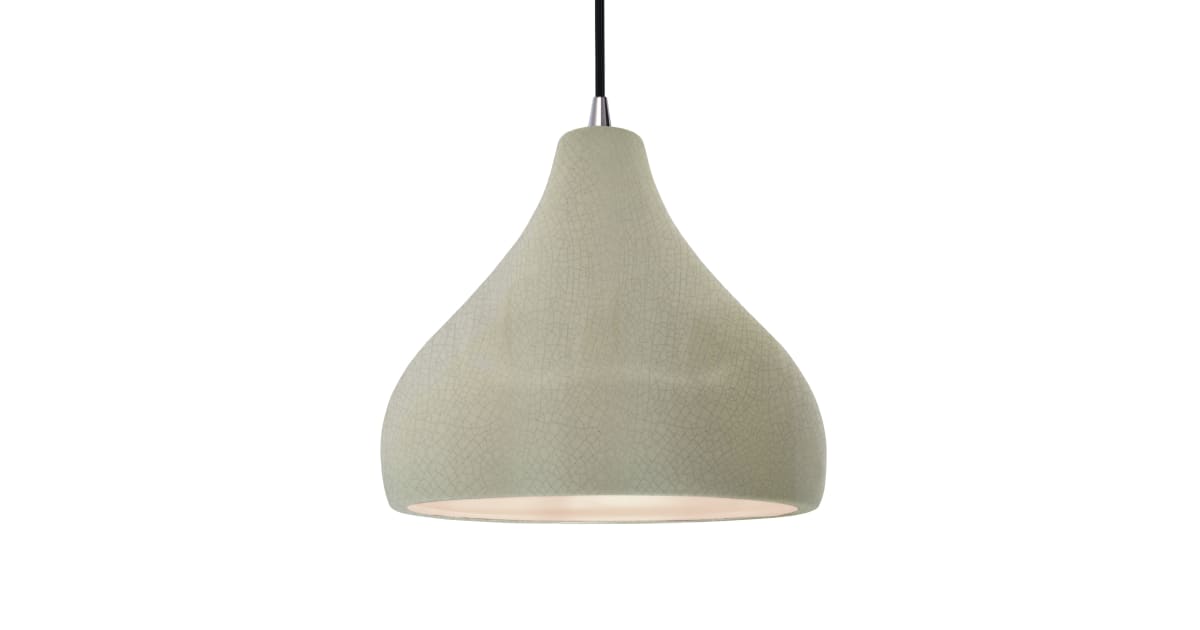 Justice Design Group CER-6565-CKC-NCKL-BKCD Radiance 14" Wide Pendant ...