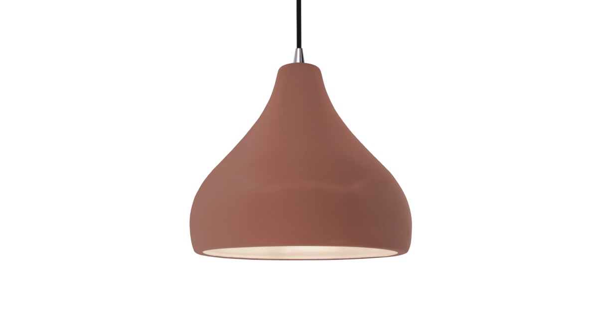 Justice Design Group CER-6565-CLAY-NCKL-BKCD Radiance 14" Wide Pendant ...