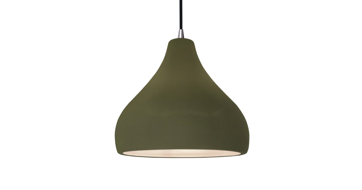 Justice Design Group CER-6565-MGRN-NCKL-BKCD Radiance 14" Wide Pendant ...
