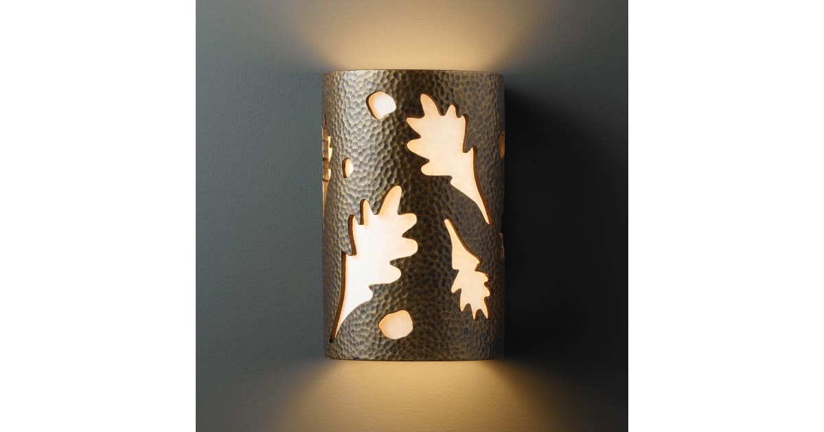 Justice Design Group CER-7465-HMBR Ambiance 5.75" Wall Sconce ...