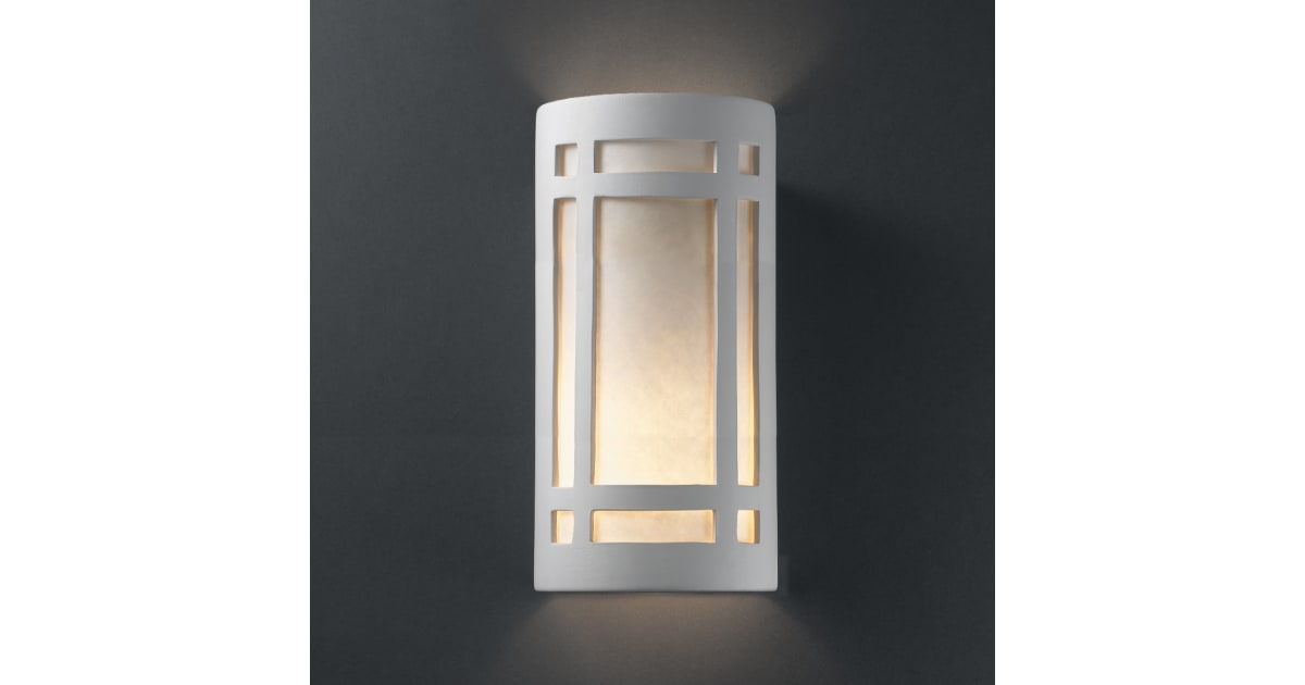 Justice Design Group CER-7497-BIS-LED2-2000 Ambiance 10.75" Wall Sconce ...