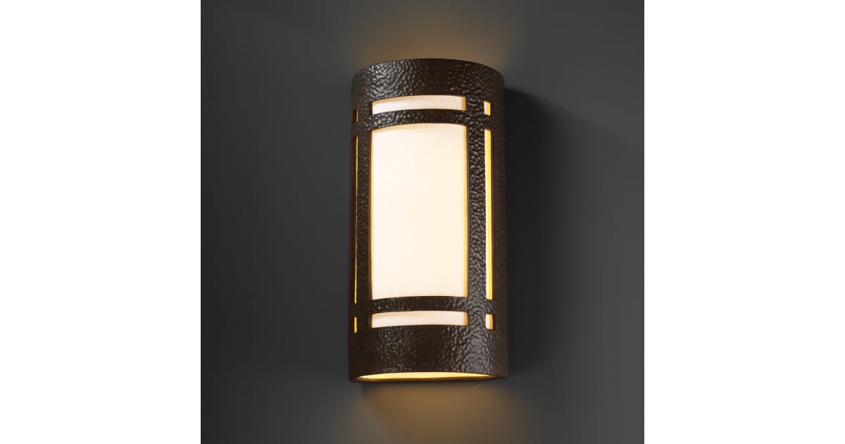 Justice Design Group CER-7497-HMIR-LED2-2000 Ambiance 10.75" Wall ...