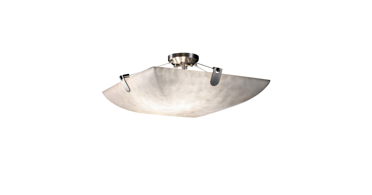 Justice Design Group CLD-9612-25-NCKL-LED5-5000 Clouds 27" Wide Bowl ...