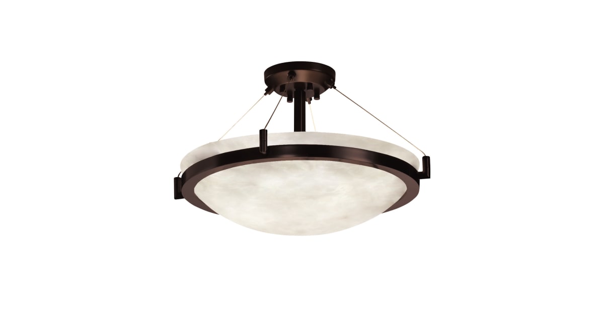 Justice Design Group CLD-9684-35-DBRZ 36" Round Semi-Flush Ceiling ...
