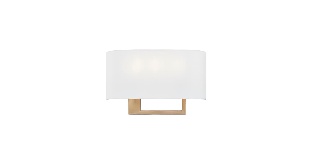 Justice Design Group FAB-4334-WHTE-BRSS Callie 3 Light 10" Tall Wall ...