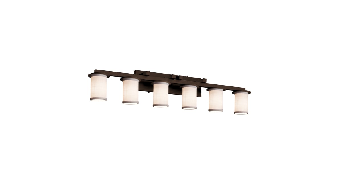 Justice Design Group FAB-8786-10-WHTE-DBRZ-LED6-4200 Texti | Build.com