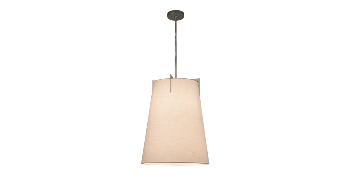 Justice Design Group FAB-9600-WHTE-NCKL-LED2-1400 Textile 18" Wide ...