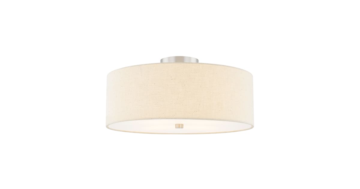 Justice Design Group FAB-9761-CREM-NCKL Classic 4 Light 18" Wide Semi ...