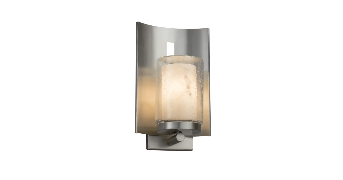 Justice Design Group FAL-7591W-10-NCKL LumenAria Single Light 12-3/4 ...