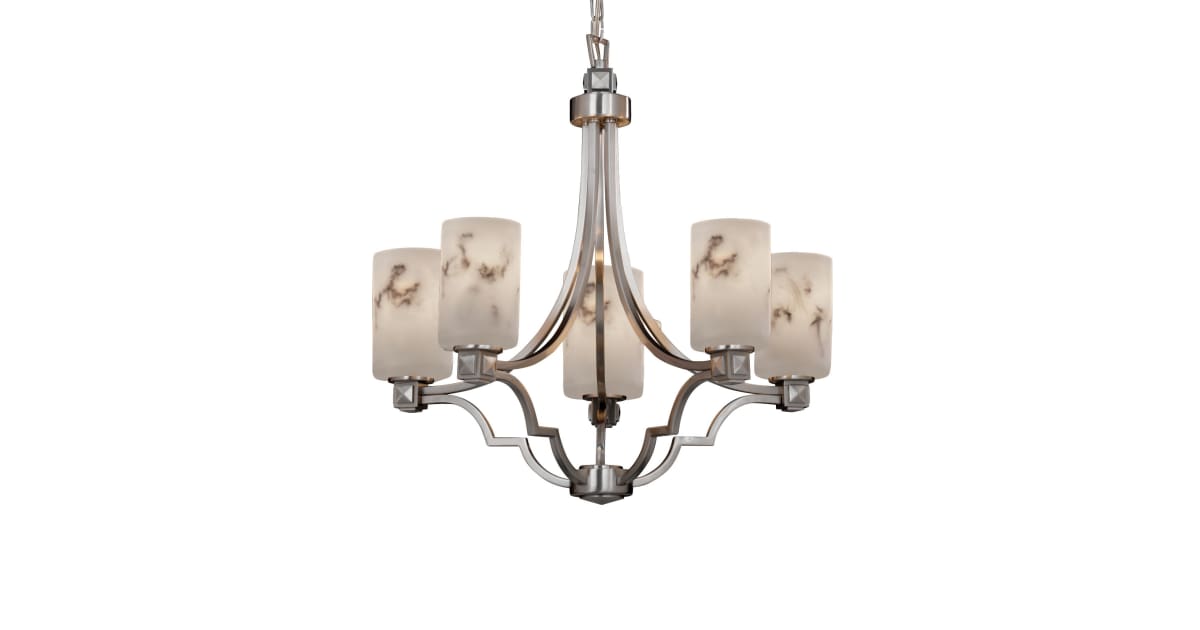 Justice Design Group FAL-8500-10-NCKL LumenAria 5 Light 1 Tier ...