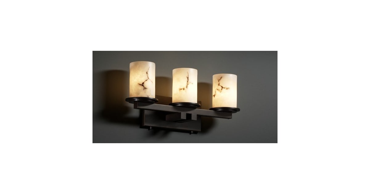 Justice Design Group FAL-8773-10-DBRZ Dakota 3 Light Straight Bar ...